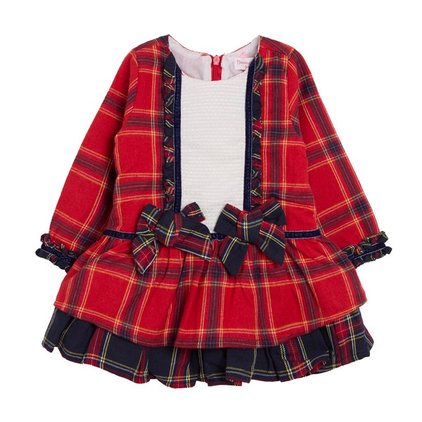 Newness Kids Red Tartan Baby Dress at Arabella's Baby Boutique